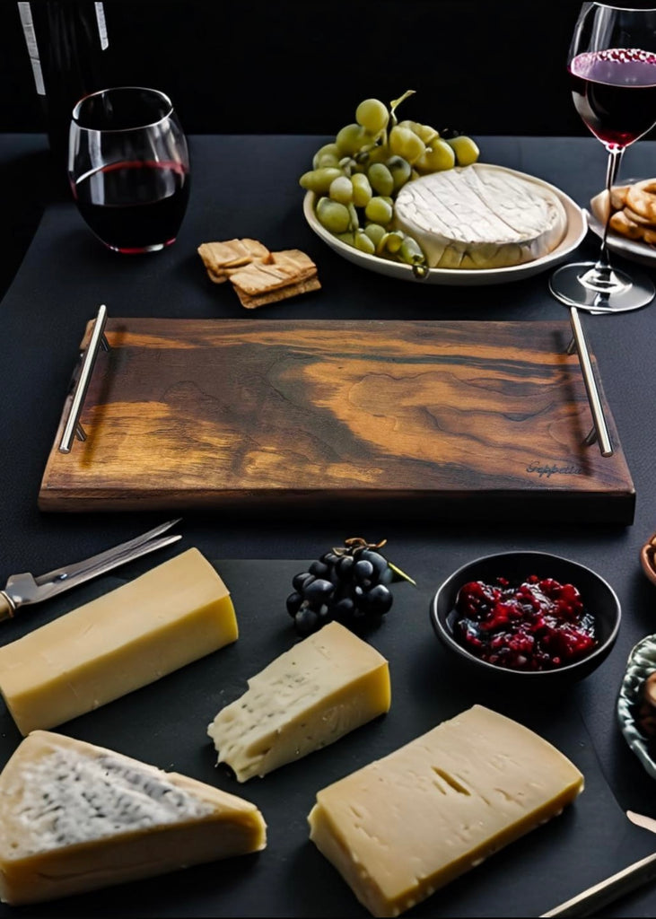 XL Live Edge Charcuterie Boards With Italian Handles | GEPPETTA | Geppetta